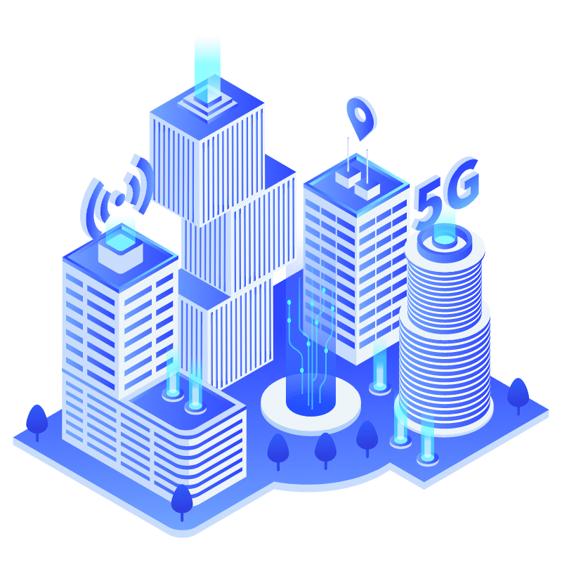 2.5D-5G建筑创意贴纸_模板素材-稿定设计