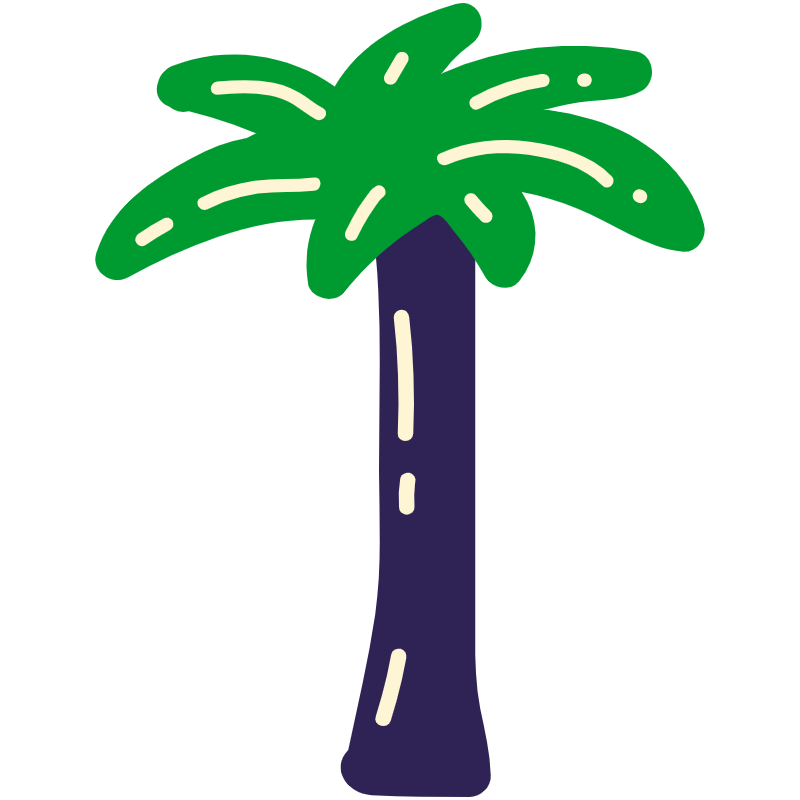 Coconut Tree Sticker_模板素材-稿定设计