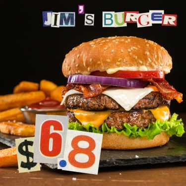 Burger Mark Template_模板素材-稿定设计